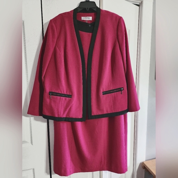 Kasper | Other | Kasper Brand Fushia Dress Suit 8w2w | Poshmark